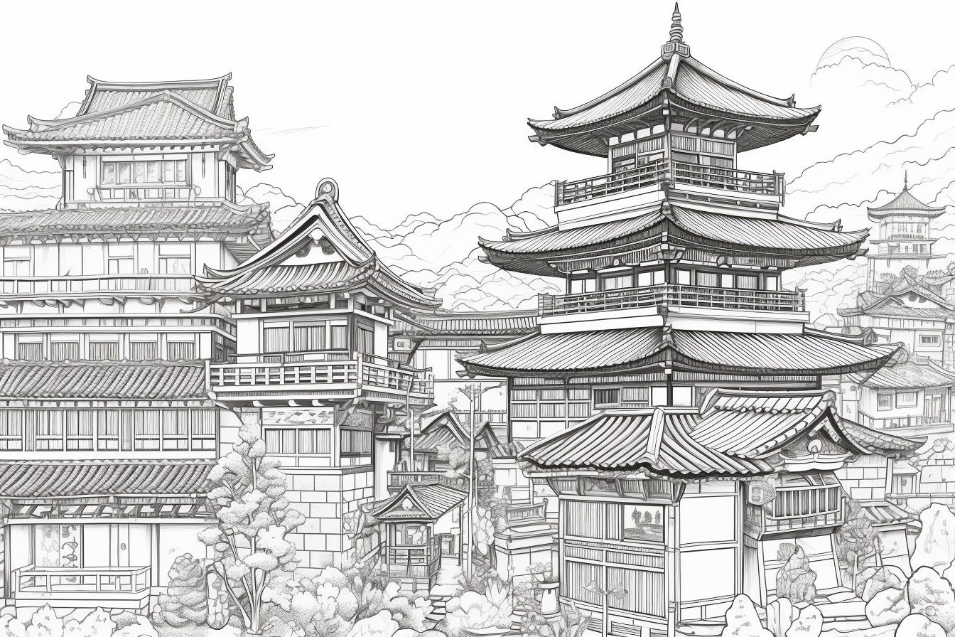 50 Japanese Colouring Pages for Adults, Amazing Patterns for Stress ...