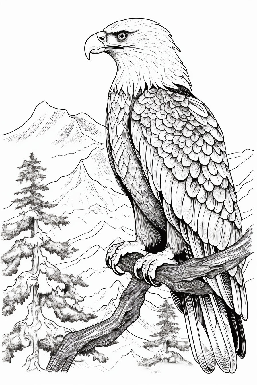 20 Eagle Kids Colouring Pages, Amazing Patterns, Kids Colouring Book, Digital Colouring ...