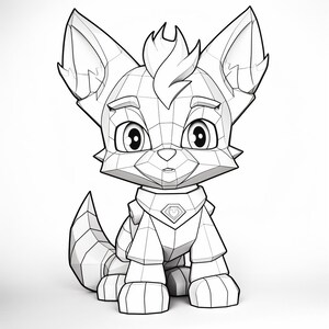 20 Baby Fox Kids Colouring Pages, Amazing Patterns, Kids Colouring Book ...