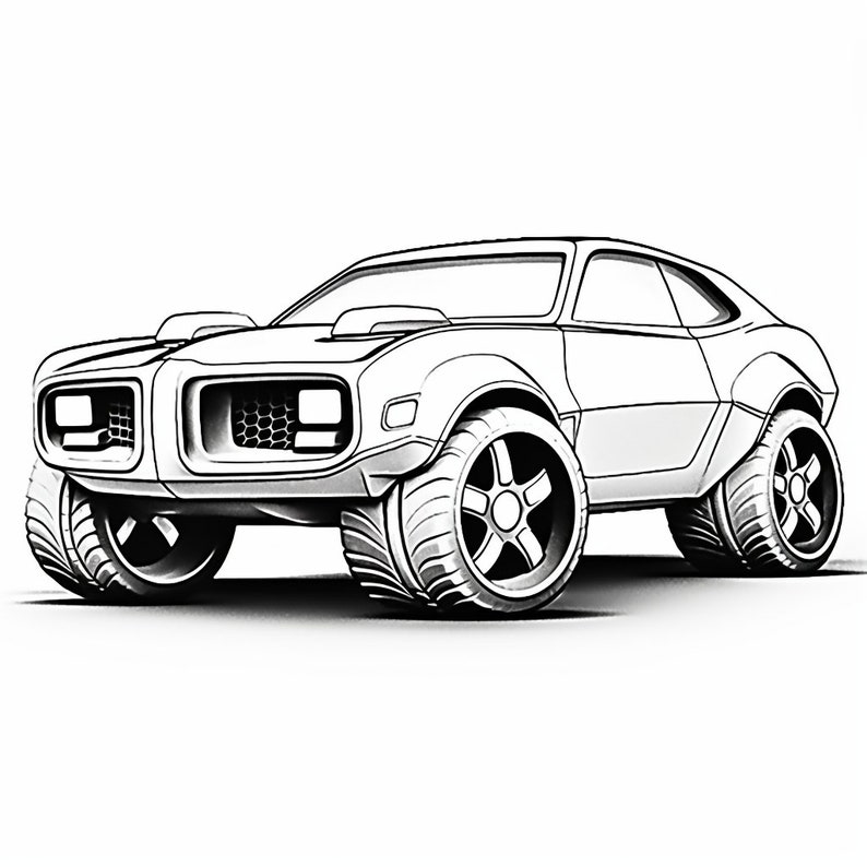 20 Muscle Car Kids Colouring Pages, Amazing Patterns, Kids Colouring ...