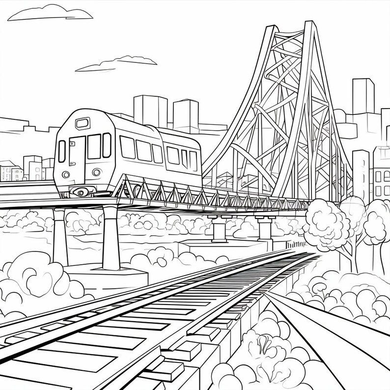 20 Bridges Kids Colouring Pages, Amazing Patterns, Kids Colouring Book ...