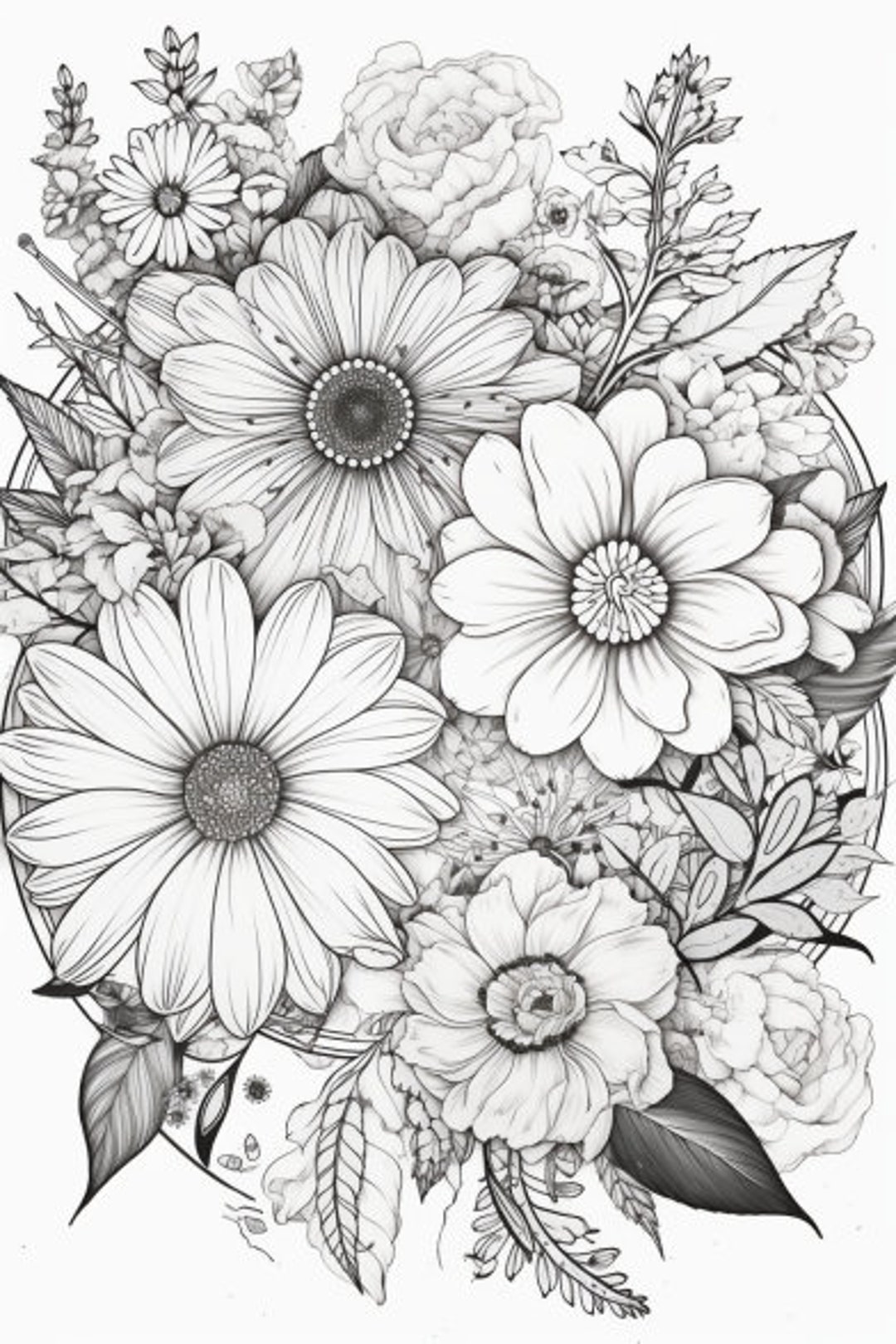 Flower Colouring Pages: 100 Amazing Patterns Adult Colouring - Etsy
