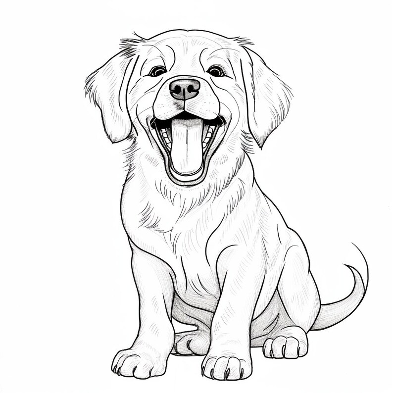 20 Golden Retriever Kids Colouring Pages, Amazing Patterns, Kids ...
