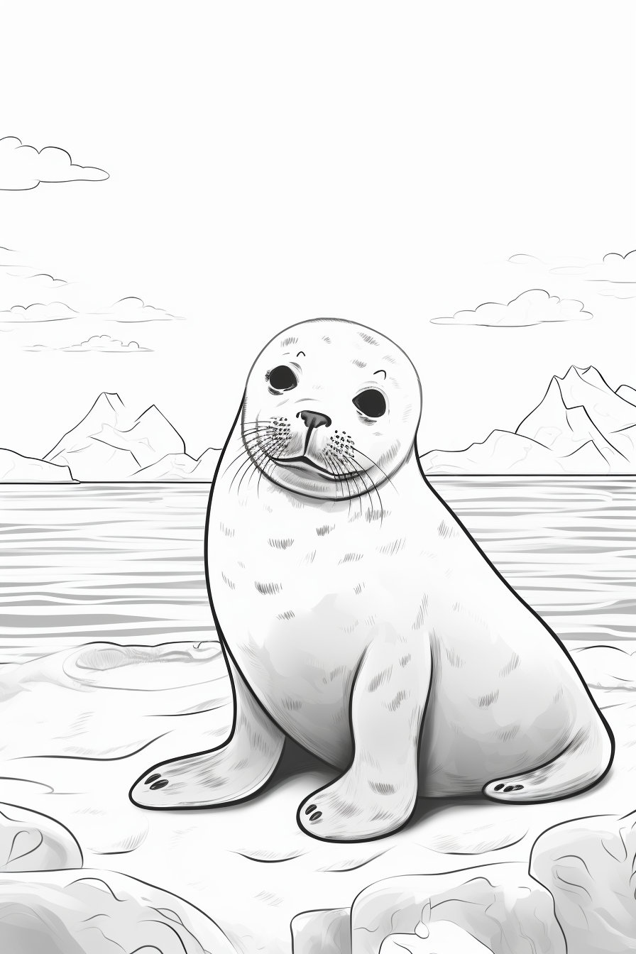 20 Seal Kids Colouring Pages, Amazing Patterns, Kids Colouring Book ...