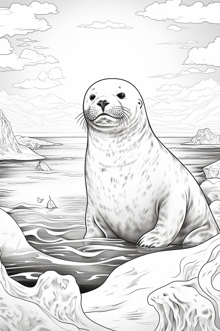 20 Seal Kids Colouring Pages, Amazing Patterns, Kids Colouring Book ...