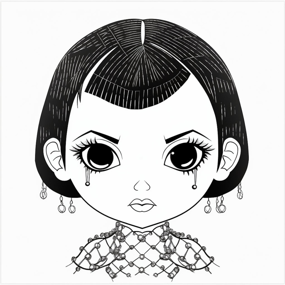 20 Goth Kids Colouring Pages, Amazing Patterns, Kids Colouring Book ...