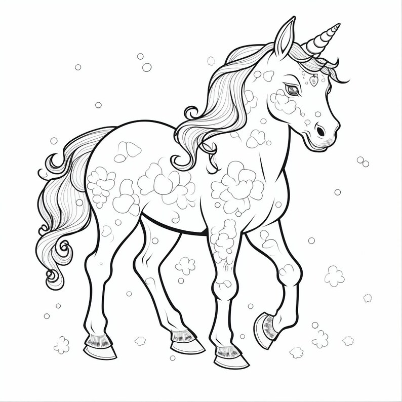 20 Unicorn Kids Colouring Pages, Amazing Patterns, Kids Colouring Book ...