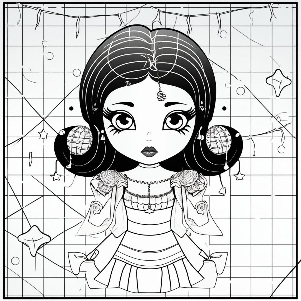 20 Goth Kids Colouring Pages, Amazing Patterns, Kids Colouring Book ...