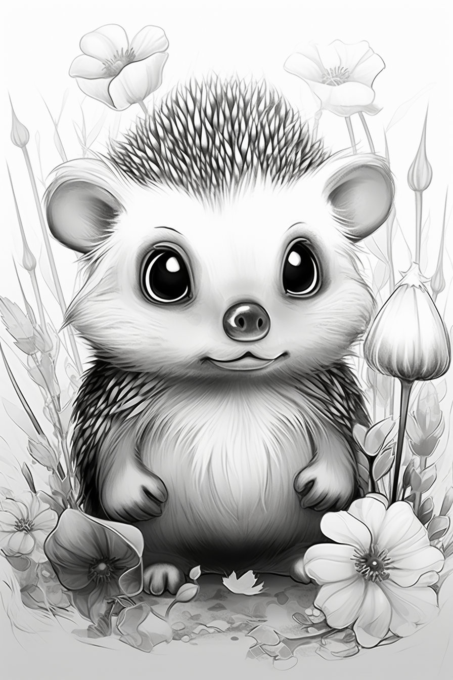 20 Cute Hedgehog Kids Colouring Pages, Amazing Patterns, Kids Colouring ...
