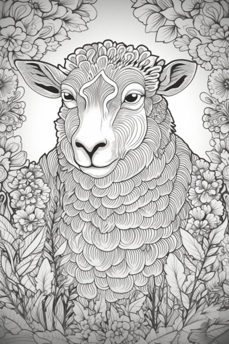 Sheep Mandala Colouring Pages: 100 Amazing Patterns Adult - Etsy