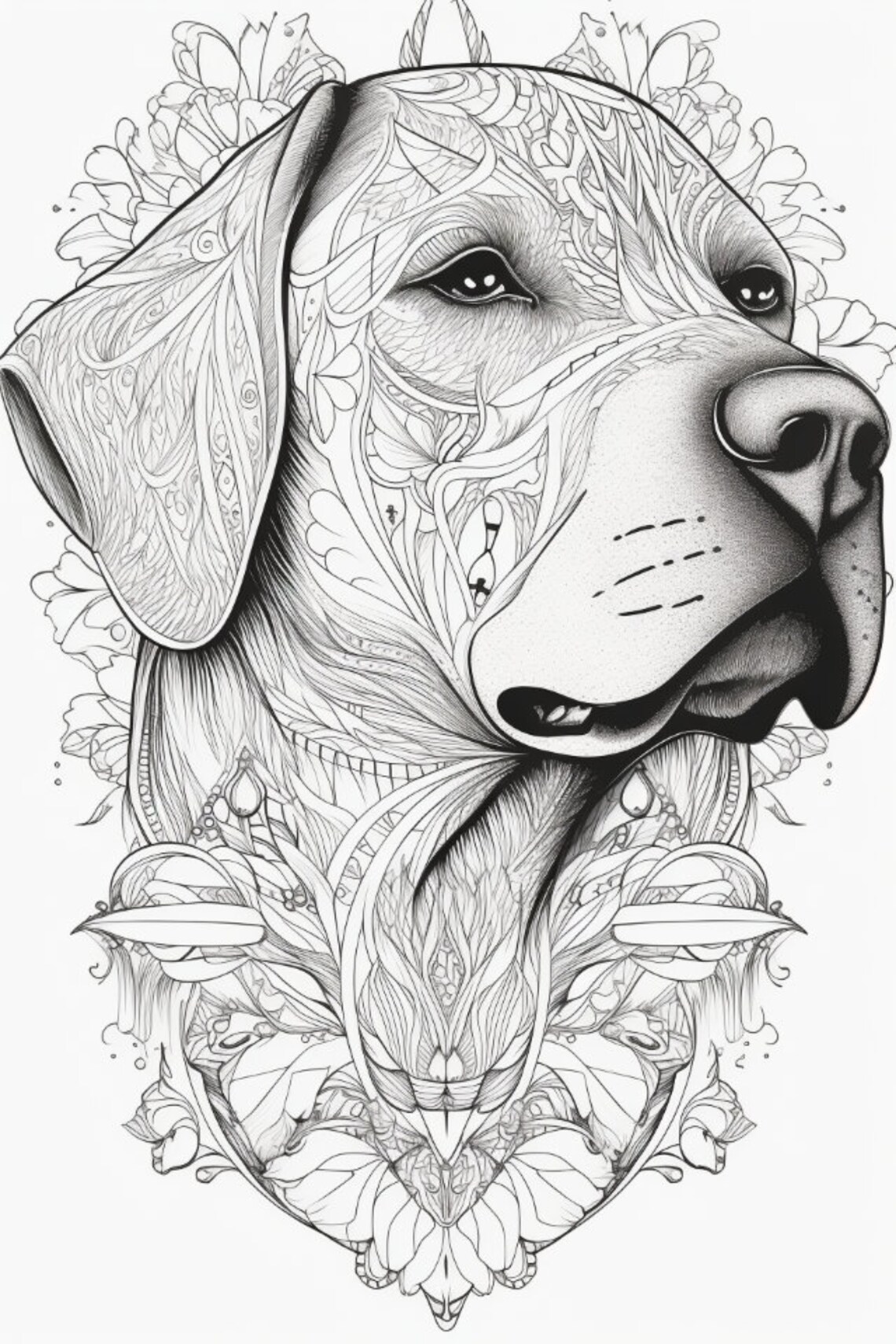 30 Labradors Colouring Pages Amazing Patterns Adult - Etsy