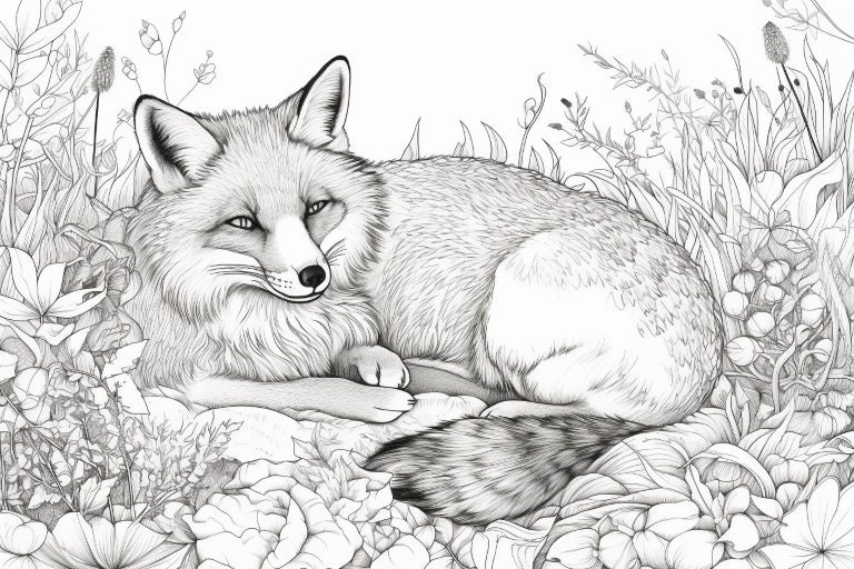 200 Foxes: Adorable Colouring Pages for Kids and Adults Hours of Fun ...