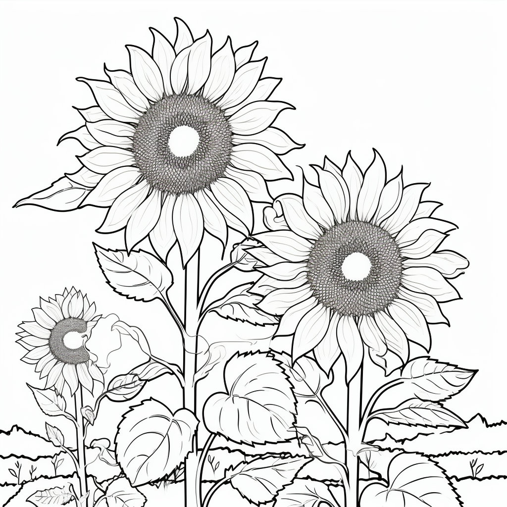 20 Sunflowers Kids Colouring Pages, Amazing Patterns, Kids Colouring ...