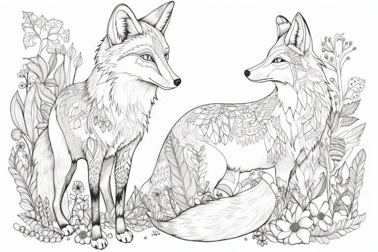 200 Foxes: Adorable Colouring Pages for Kids and Adults Hours of Fun ...