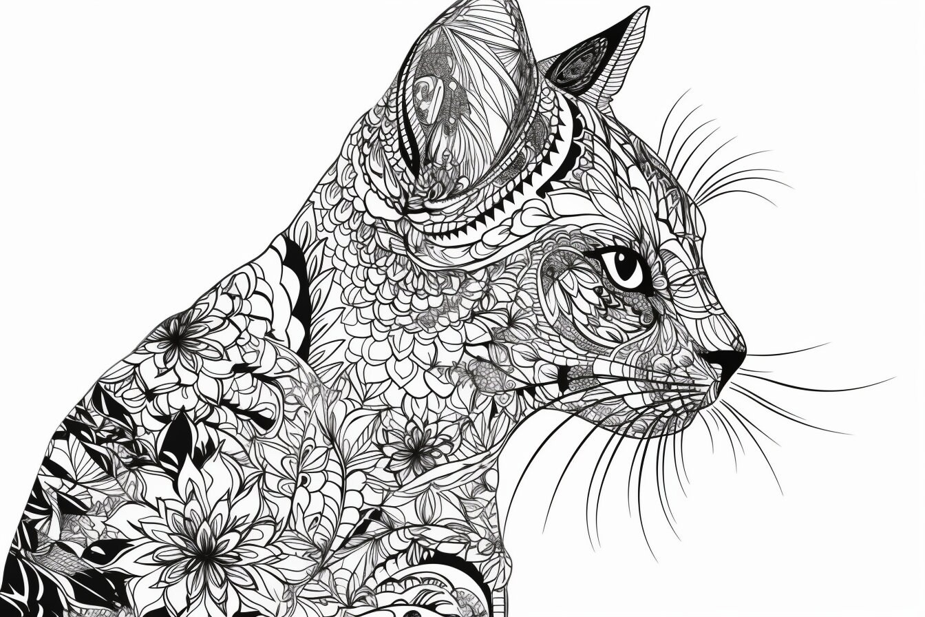 50 Cat Mandala Colouring Pages Amazing Patterns Adult - Etsy