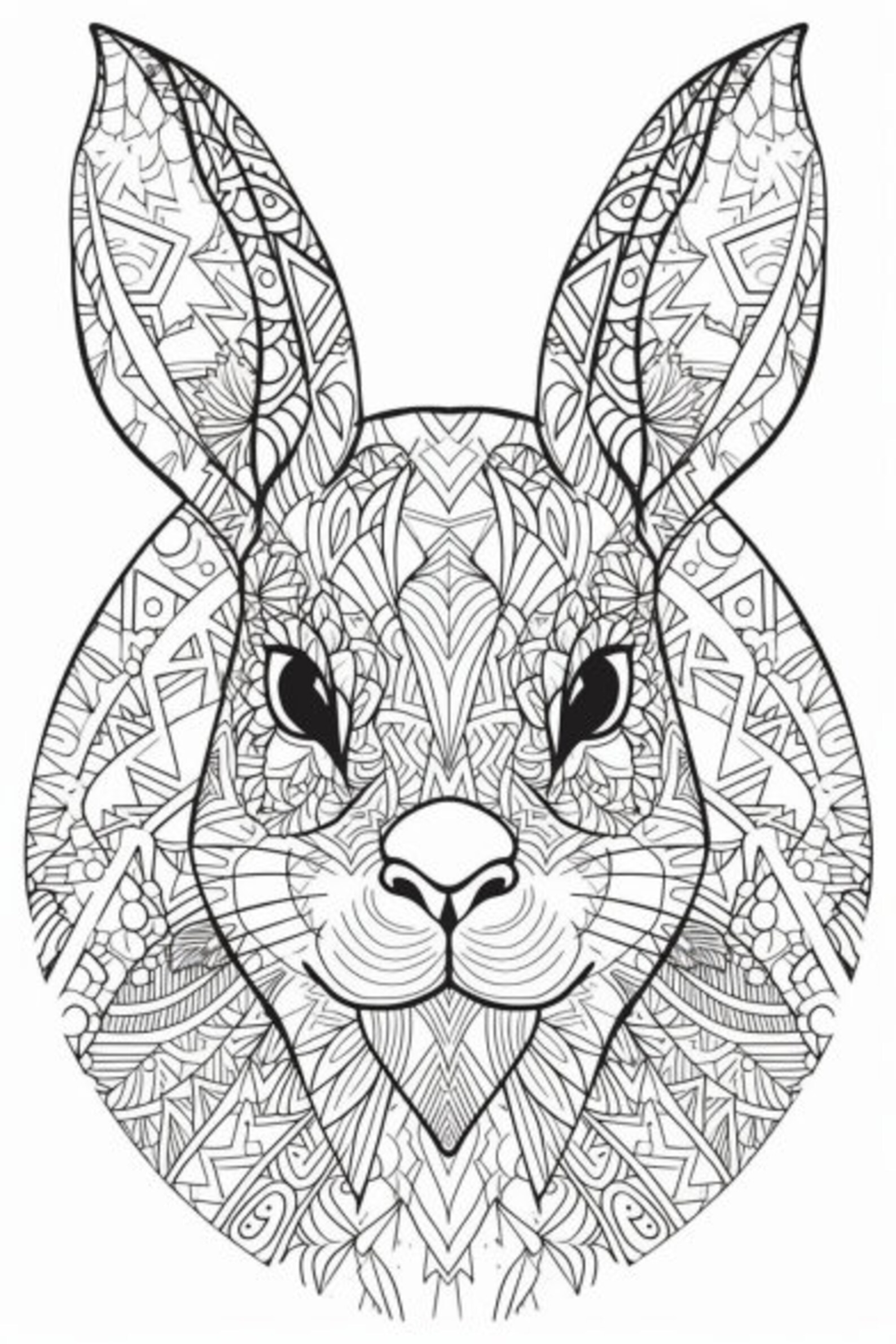 Bunny Mandala Colouring Pages: 100 Amazing Patterns Adult - Etsy