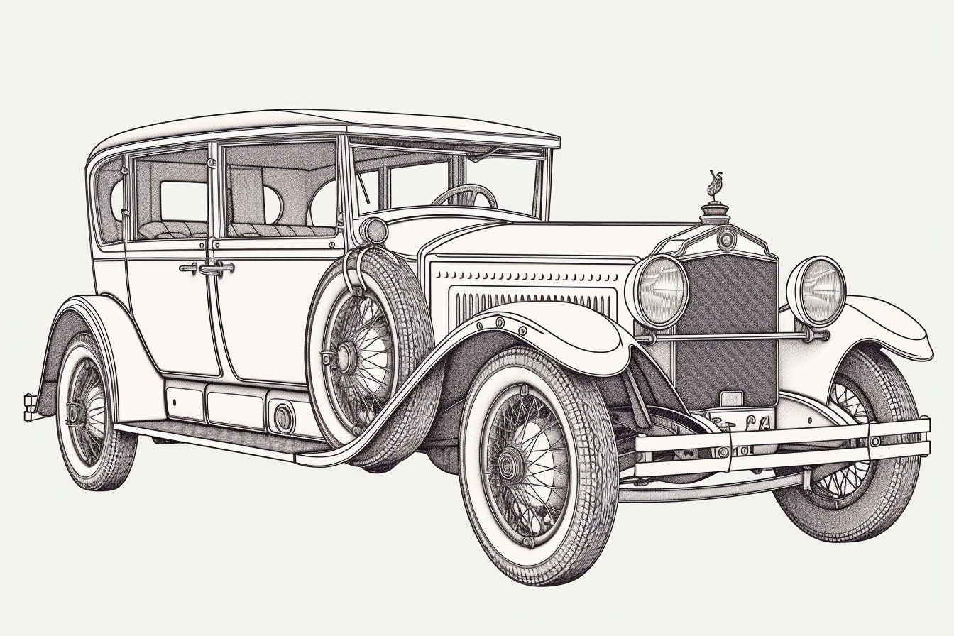 30 Vintage Cars Colouring Pages Amazing Patterns Adult - Etsy