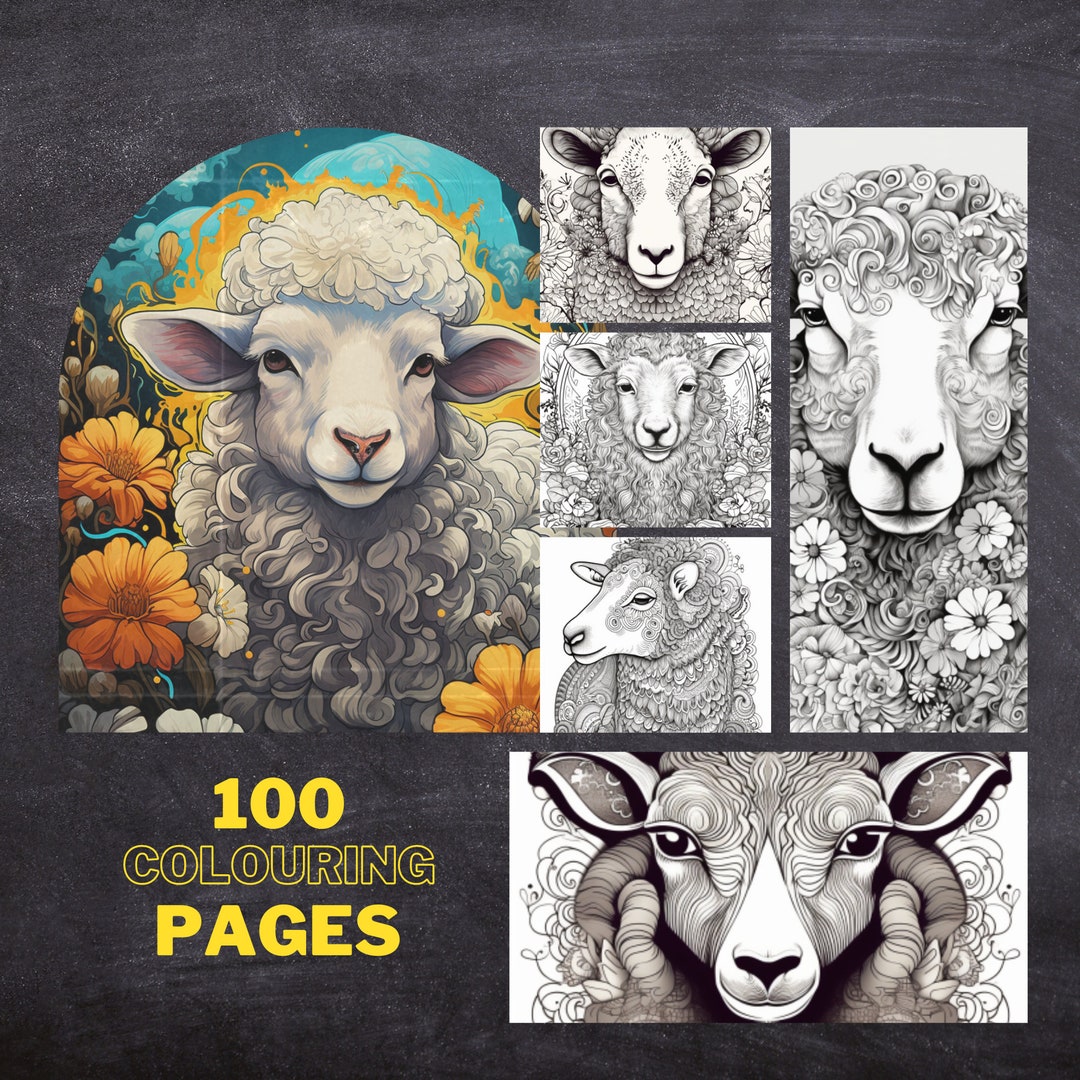 Sheep Mandala Colouring Pages: 100 Amazing Patterns Adult Colouring ...