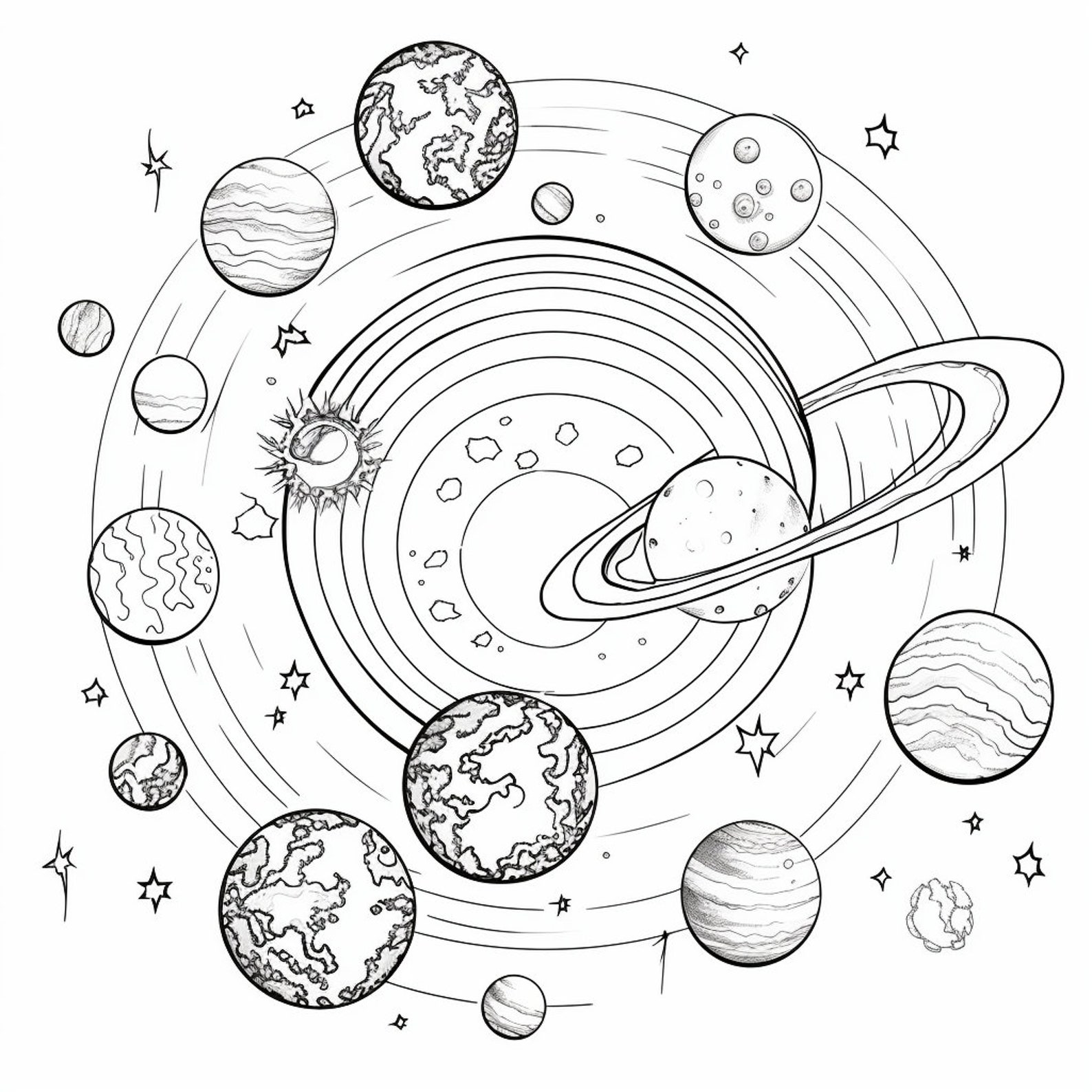 20 Planets Kids Colouring Pages, Amazing Patterns, Kids Colouring Book ...