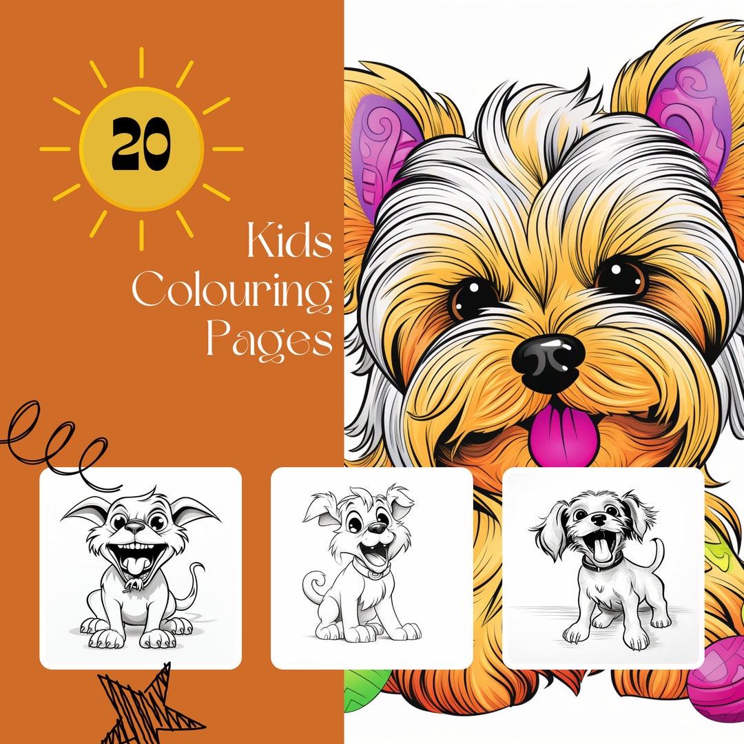 20 Yorkshire Terrier Kids Colouring Pages, Amazing Patterns, Kids ...