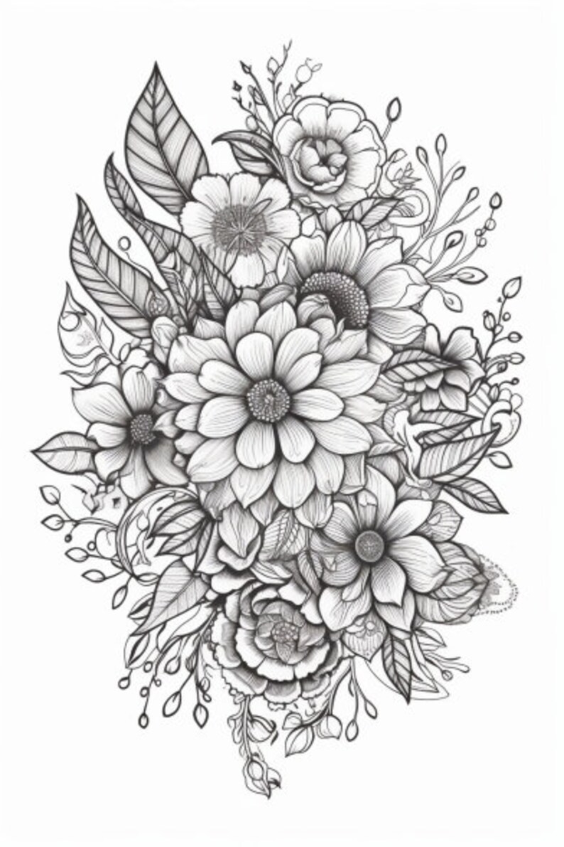 Flower Colouring Pages: 100 Amazing Patterns Adult Colouring Book by ...