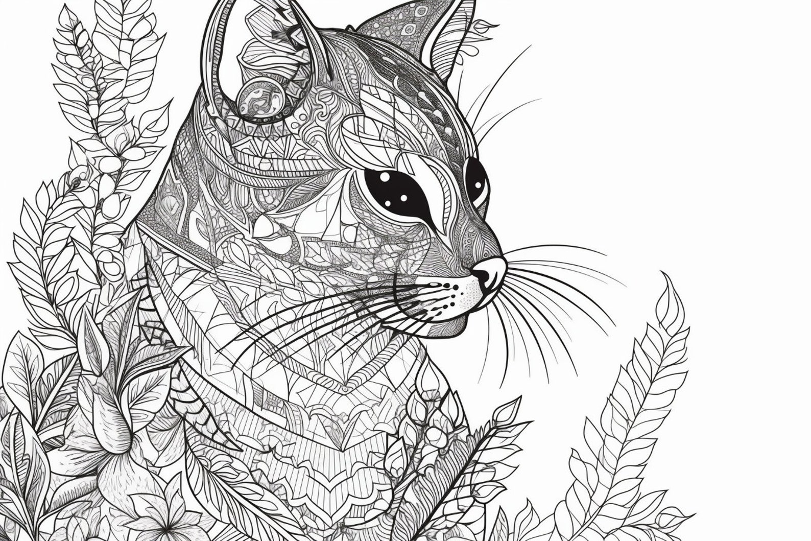 50 Cat Mandala Colouring Pages Amazing Patterns Adult - Etsy