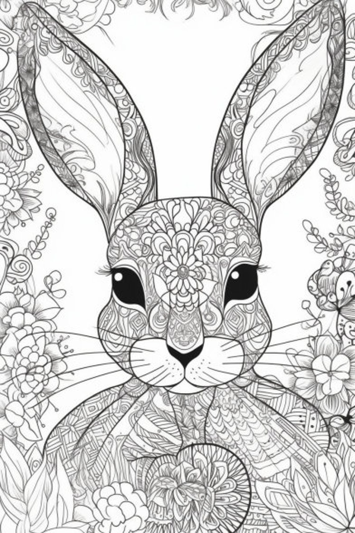 Bunny Mandala Colouring Pages: 100 Amazing Patterns Adult - Etsy