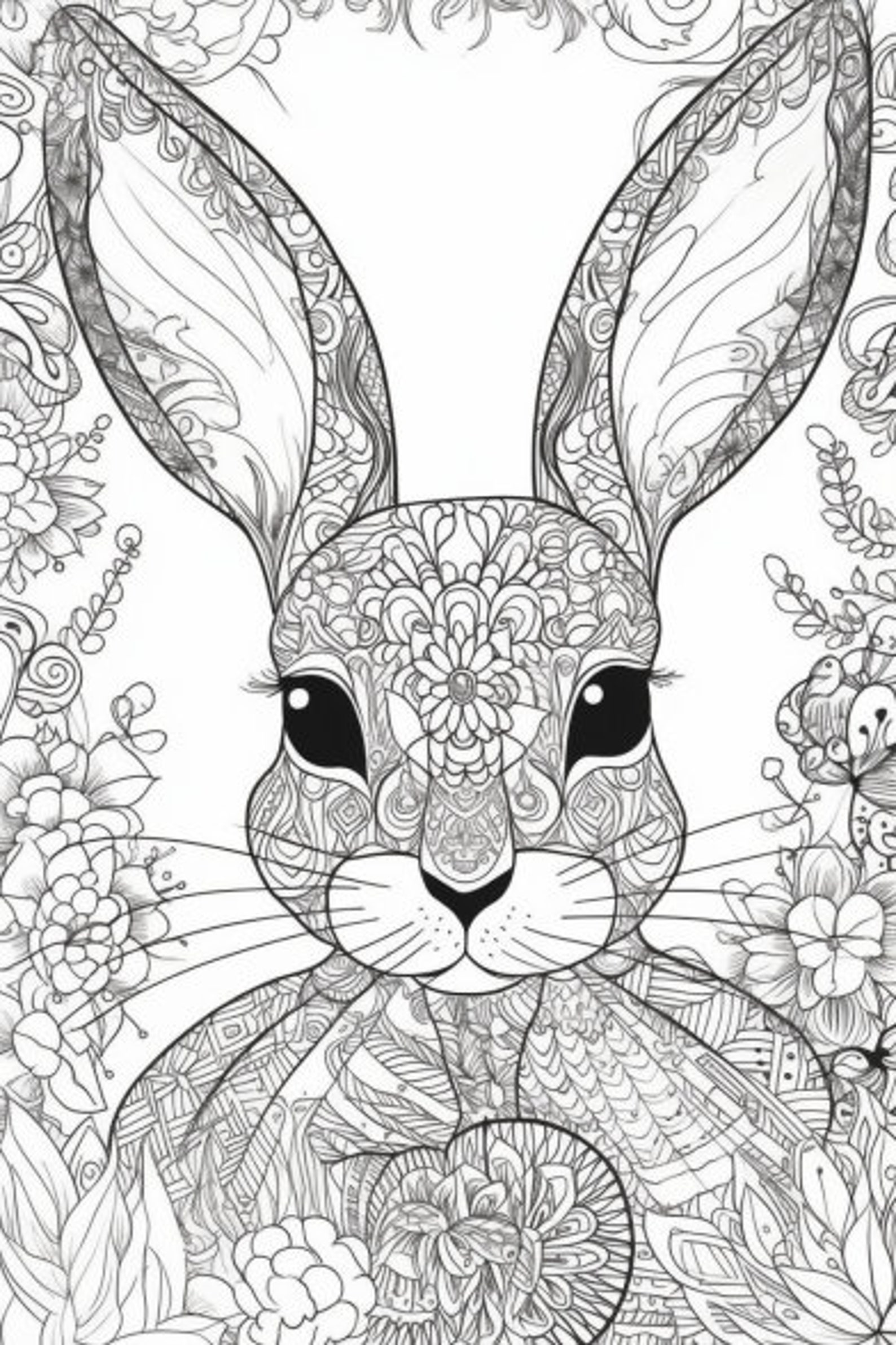 Bunny Mandala Colouring Pages: 100 Amazing Patterns Adult - Etsy