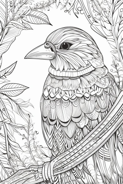 50 Birds Colouring Pages, Amazing Patterns, Adult Colouring Book ...
