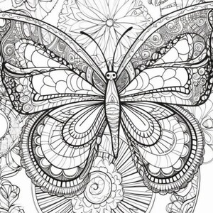 30 Butterfly Colouring Pages, Amazing Patterns, Adult Colouring Book ...