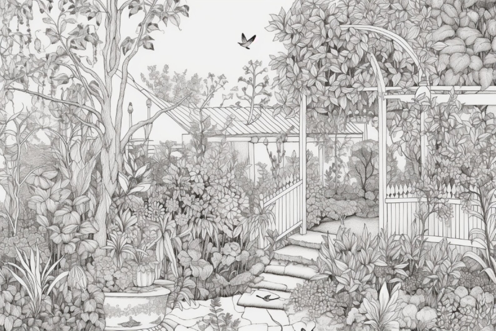 30 Secret Garden Colouring Pages, Amazing Patterns, Adult Colouring ...