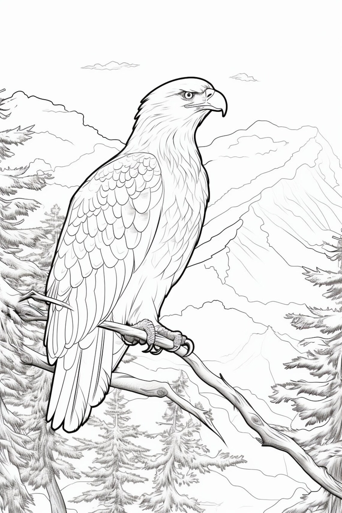 20 Eagle Kids Colouring Pages, Amazing Patterns, Kids Colouring Book ...