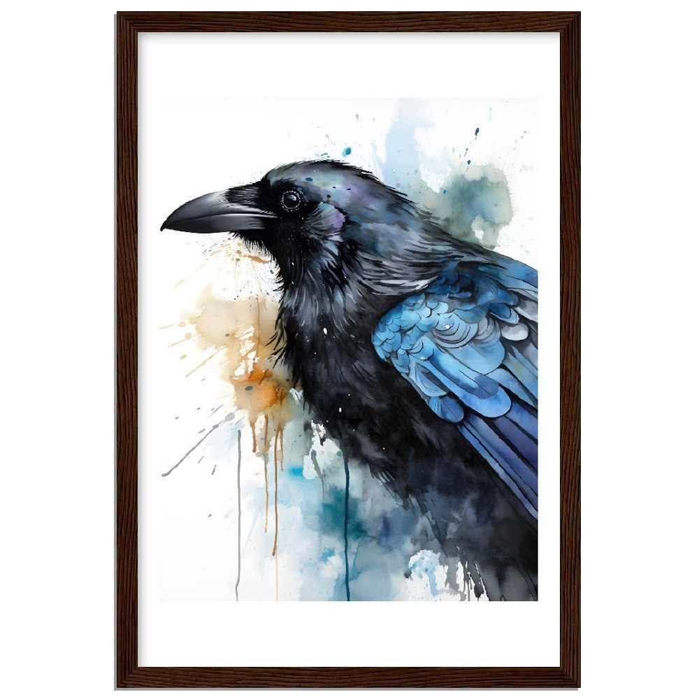 Raven Watercolor Print Raven Watercolor Painting Raven Wall Art ...