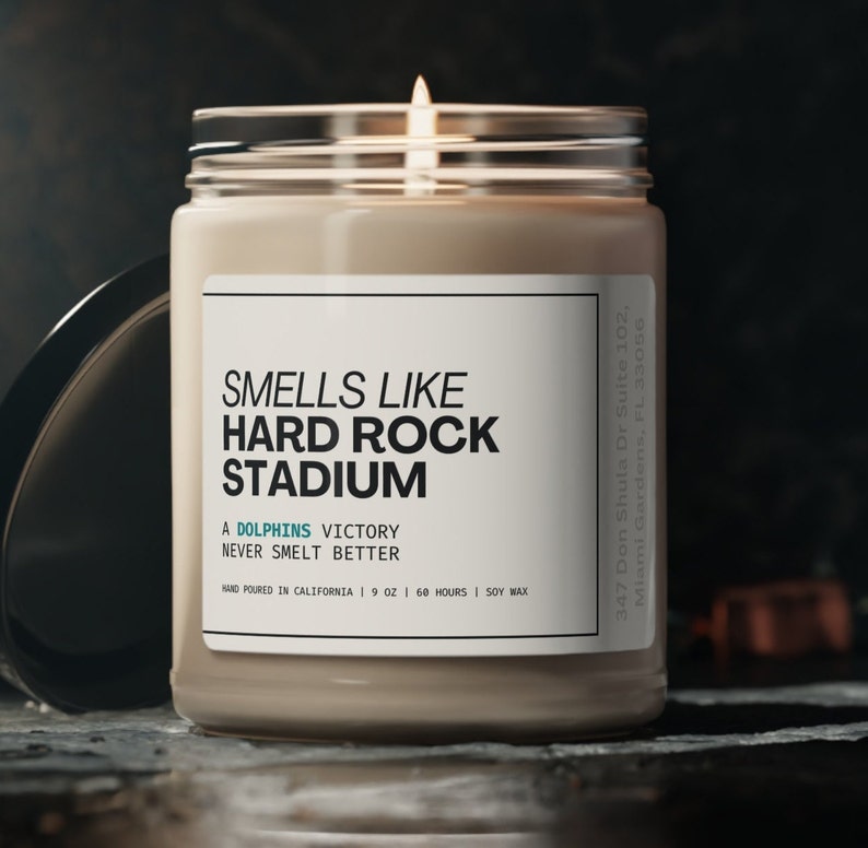 Hard Rock Stadium Candle | Miami Dolphins Candle | Funny Candle Gift ...
