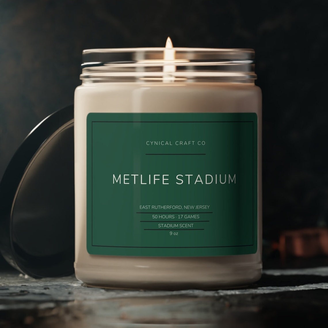 Metlife Stadium Candle, New York Jets Football Candle, Jets Football ...