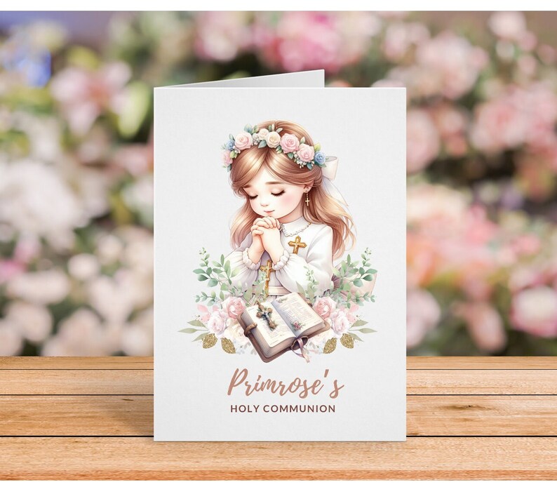 Personalised Girls Holy Communion Cards/girls Holy Communion Cards - Etsy