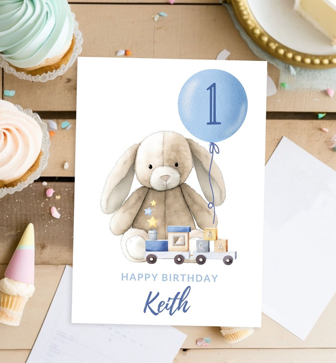 First Birthday Cards/boys Birthday Cards/personalised Birthday Cards ...