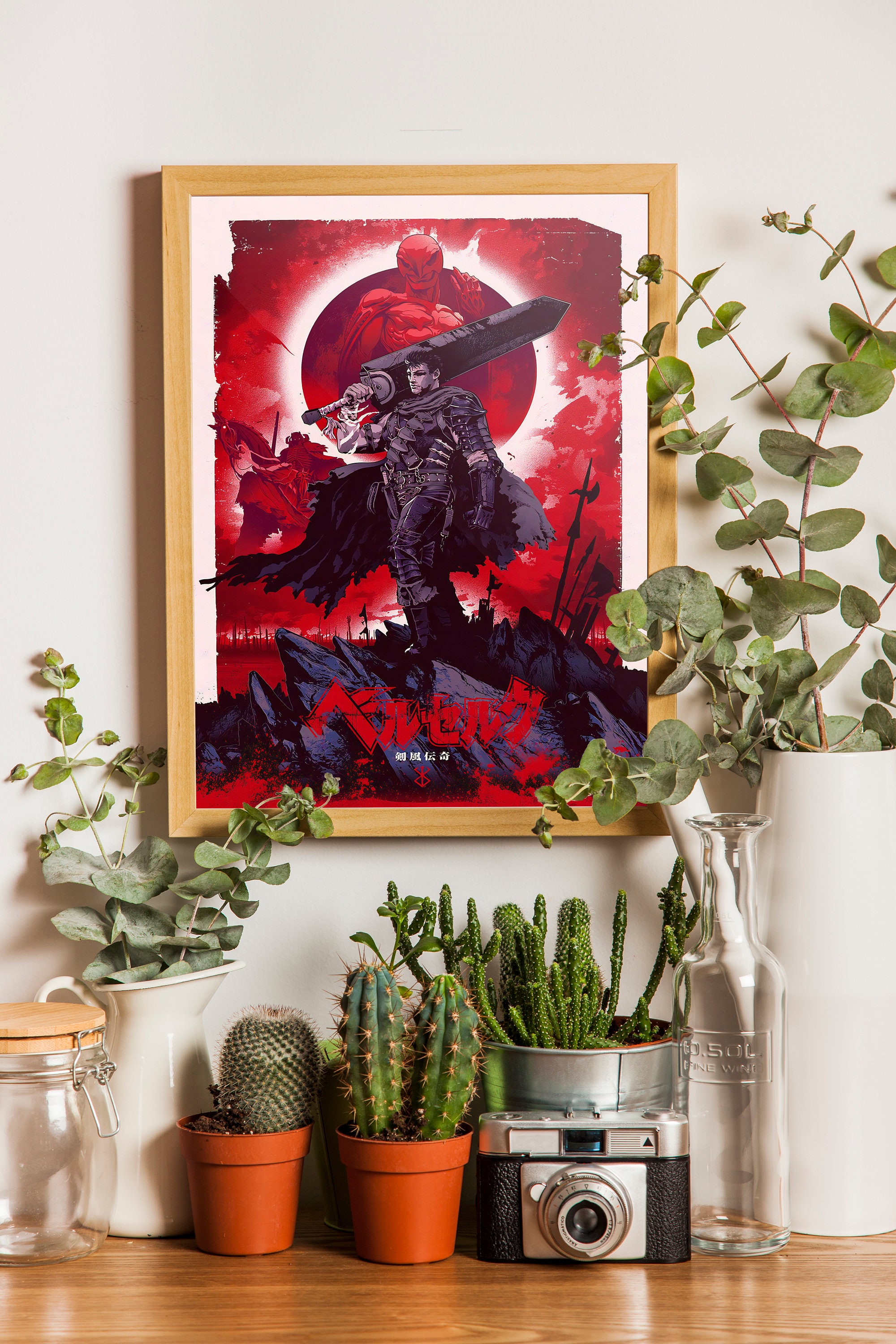Berserk Posters, Manga Art, Anime Wall Print, Minimalist Painting, Guts ...