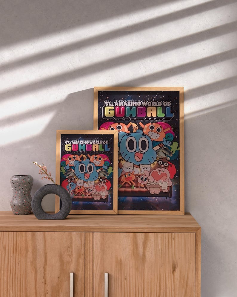 Gumball Fantasy Poster: Elmore Cartoon Network Art - Etsy