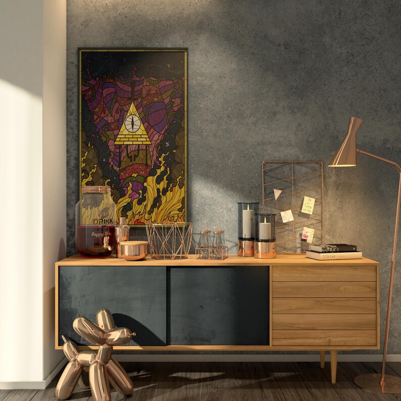 Bill Cipher Weirdmageddon Poster: Gravity Falls Retro Wall Art - Etsy