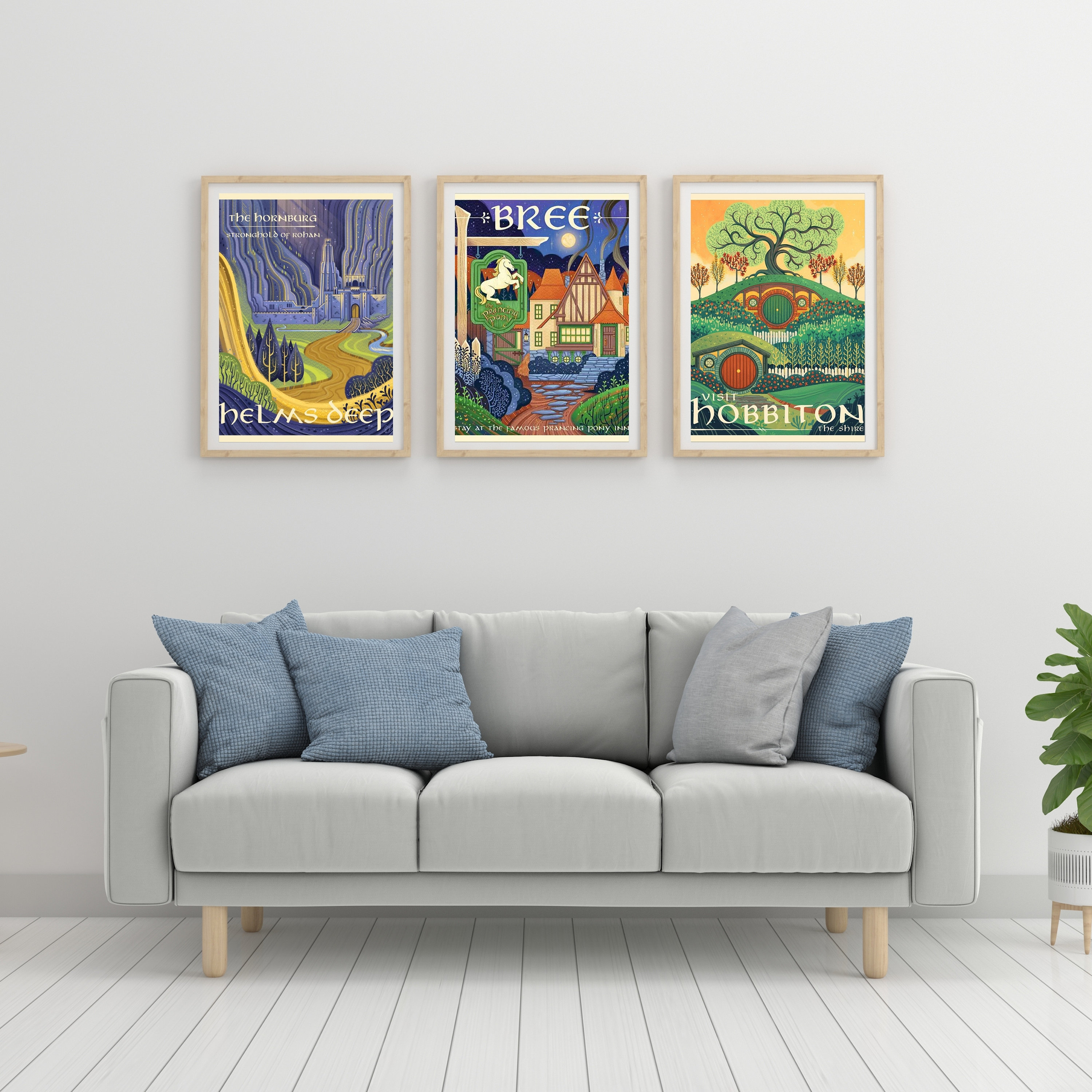 Lord of the Rings Poster Set, LOTR Middle Earth, Rings of Power, Lord ...