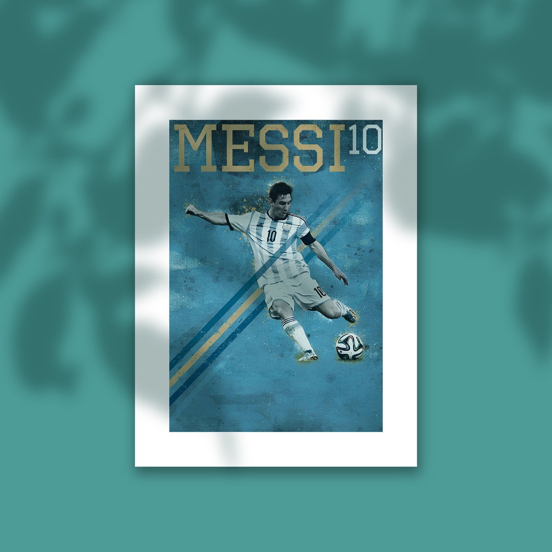 Lionel Messi Poster, Argentina Soccer Print, Soccer Gifts, Sports ...