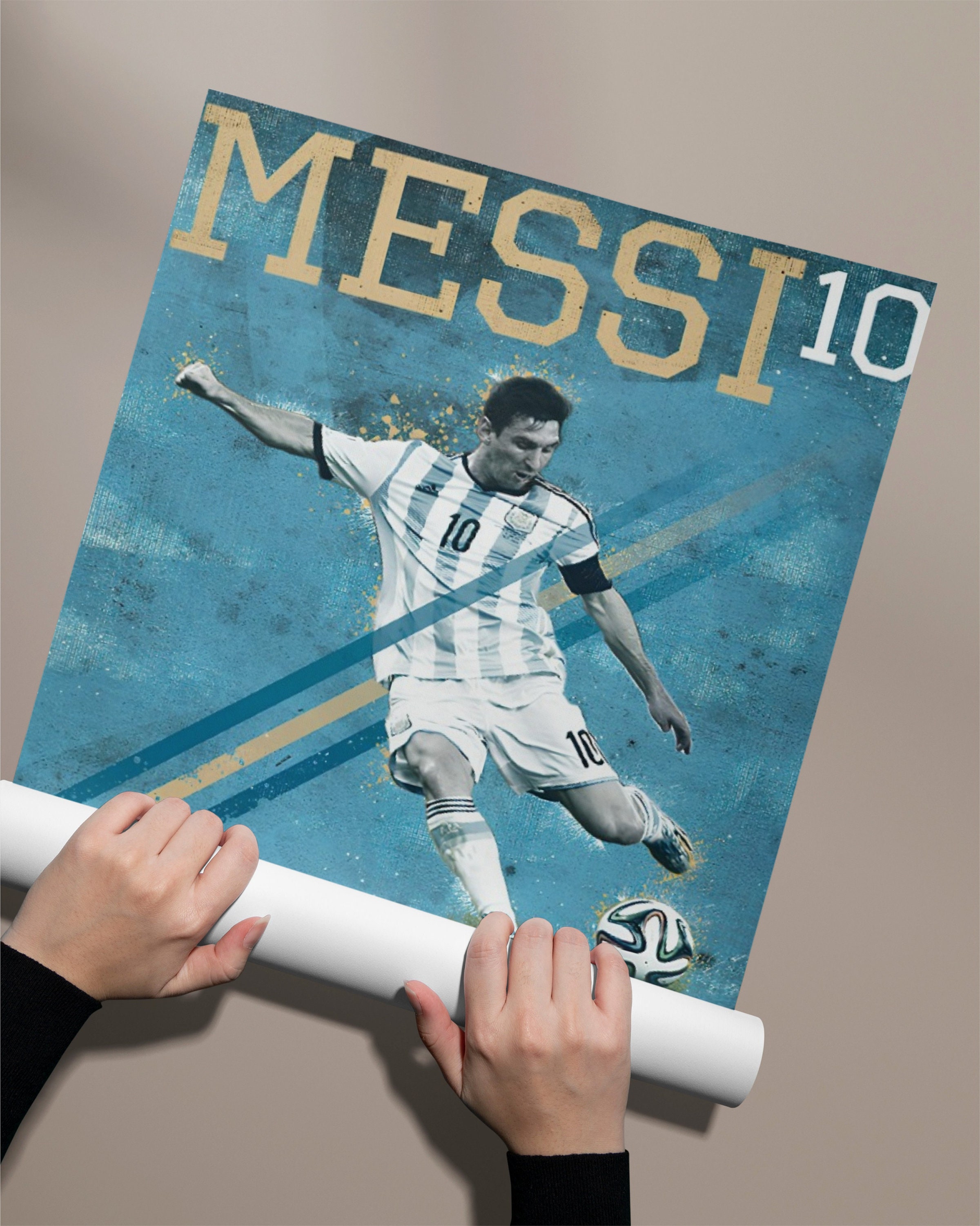 Lionel Messi Argentina Soccer Poster: Sports Bedroom Wall Art - Etsy