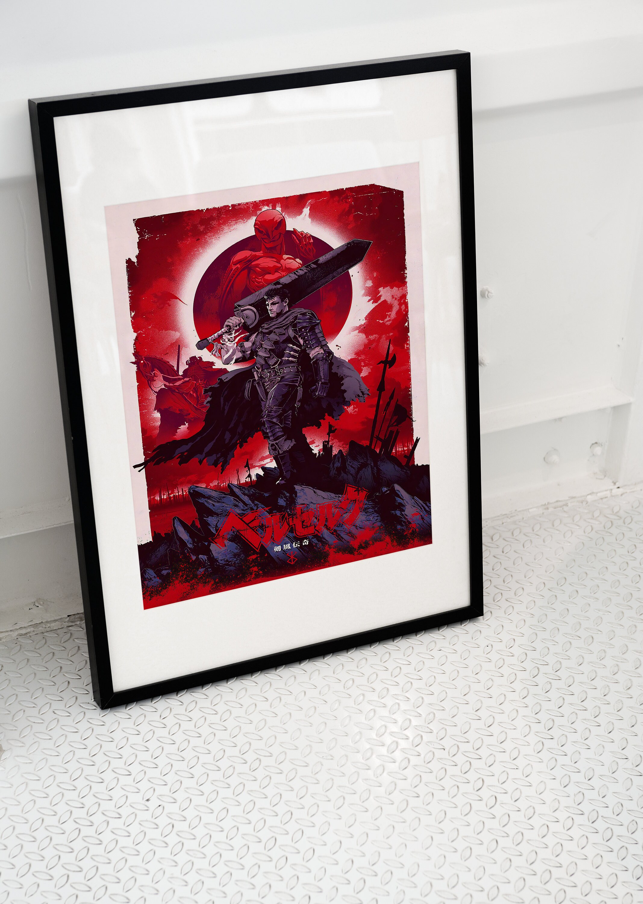 Berserk Posters, Manga Art, Anime Wall Print, Minimalist Painting, Guts ...