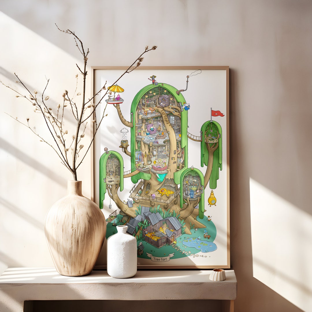 Adventure Time Poster, Adventure Time TV Show Poster, Finn Jack Print ...