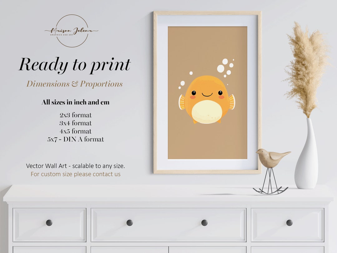 Cute Kawaii Pufferfish in Pastel Colors Printable Artwork - Etsy