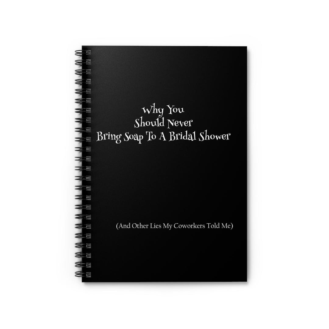 Funny Work Humor Spiral Notebook: Bridal Shower Soap Gag Gift - Etsy