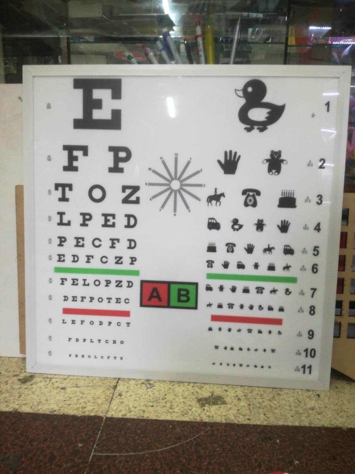 Large Led Luminous Optotype With Figures - Etsy