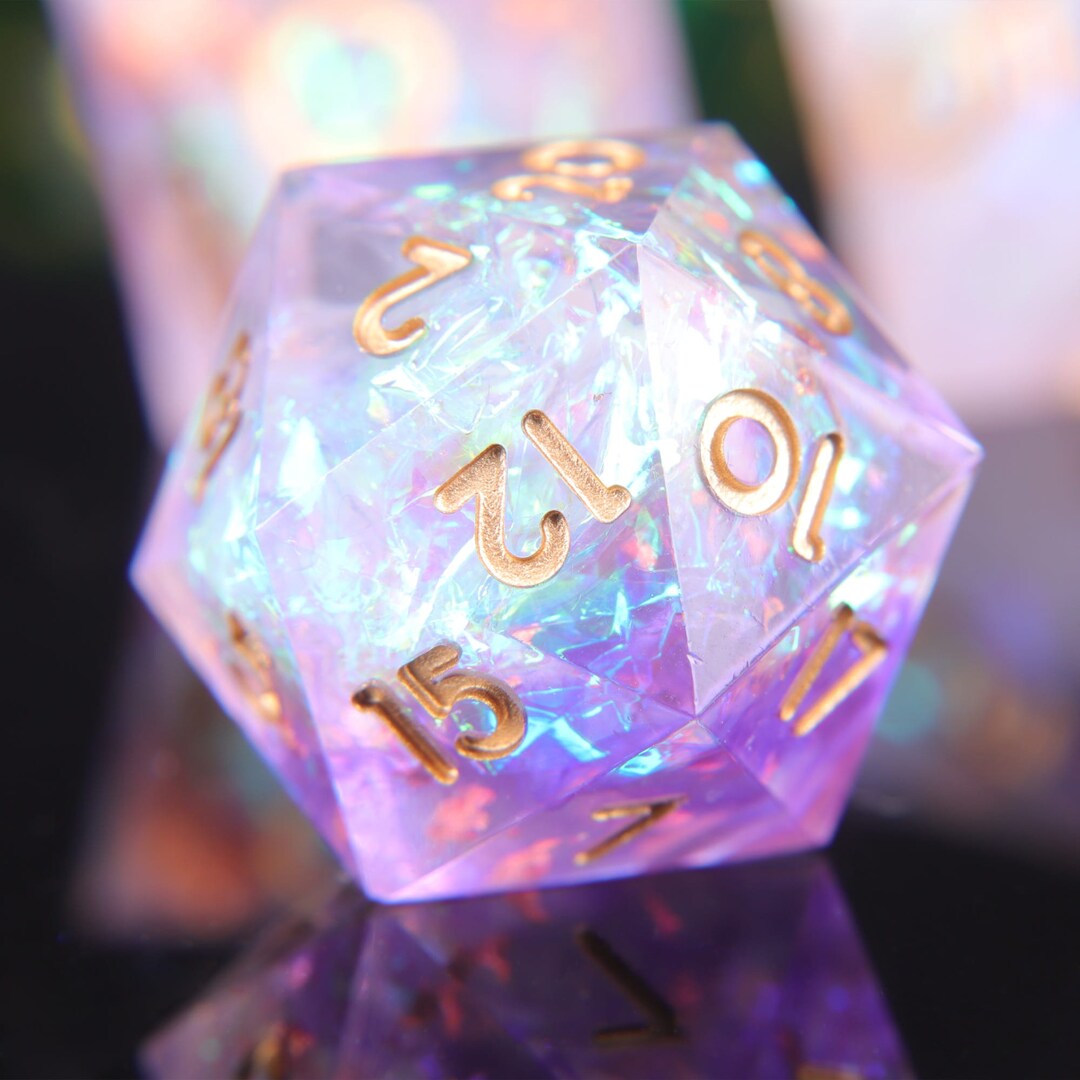 Handmade Pink DND Dice Set Upgrade Your DND and RPG Gaming - Etsy