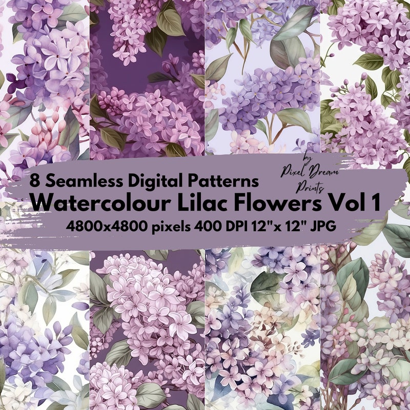 Lilac Floral Fabric - Etsy